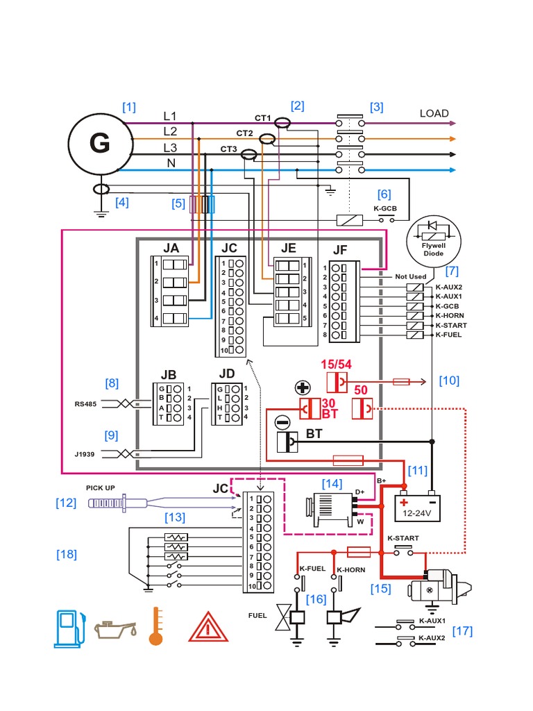 Diesel Generator Control Panel Wiring Diagrampdf - Compress | PDF
