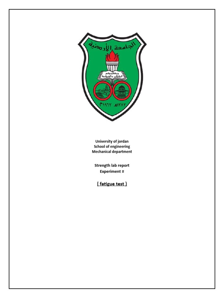 (Fatigue Test) : Strength Lab Report Experiment # | PDF | Fatigue ...