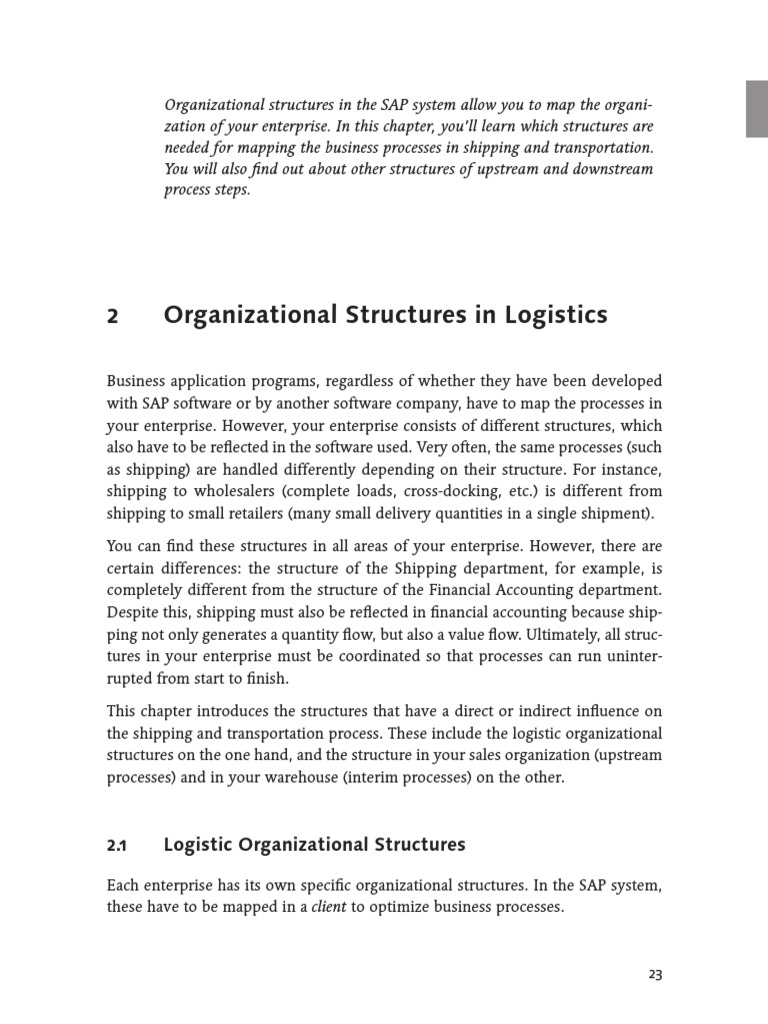 Organizational Structures in Logistics 2 | PDF | Warehouse | Logistics
