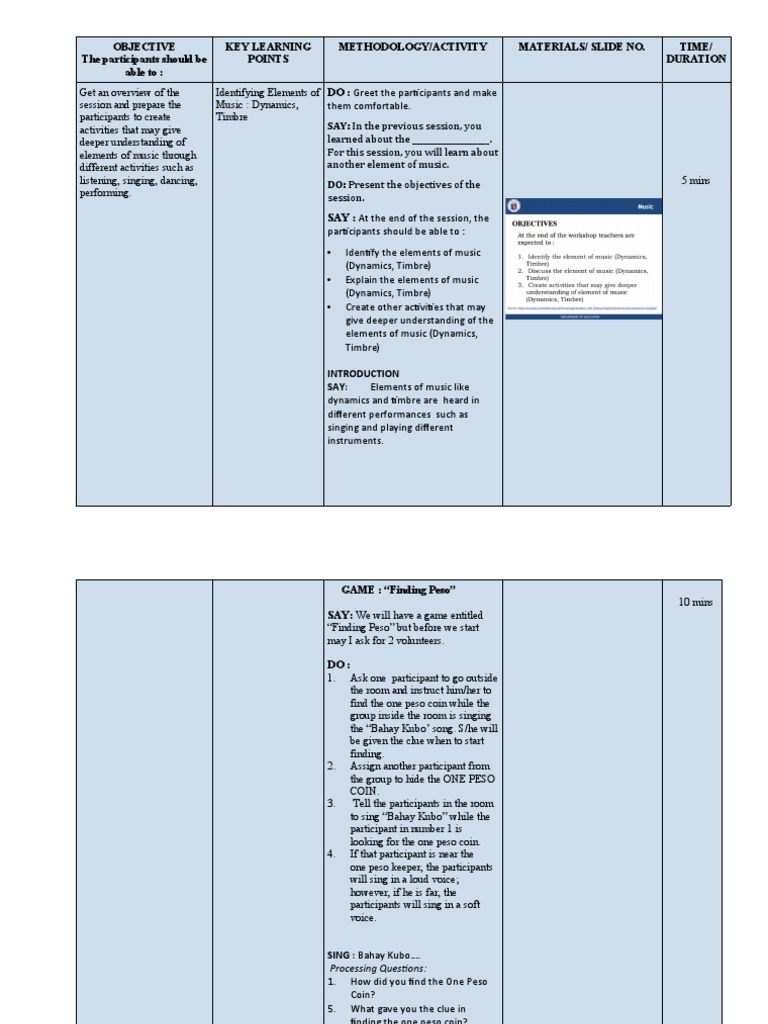 Session Guide Dynamics and Timbre | PDF | Human Voice | Singing