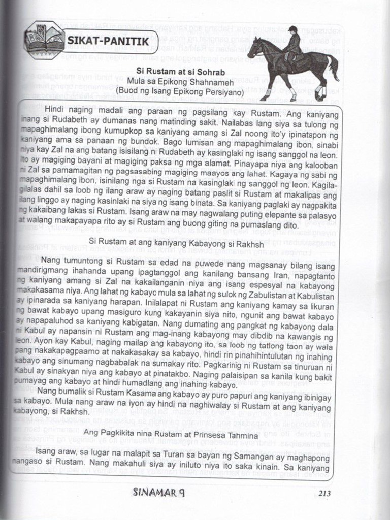 Si Rustam At Sohrab Pdf 