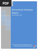 Understanding Occurrence Variance Reports | PDF | Risk | Hazards