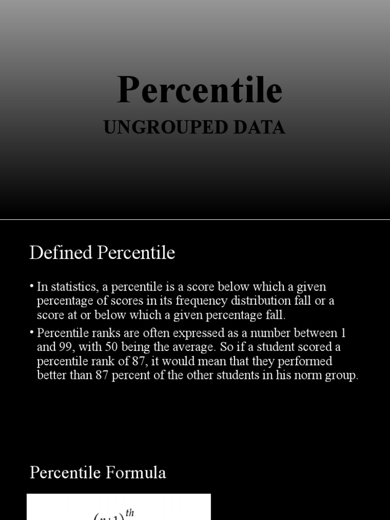 Percentile Presentation | PDF