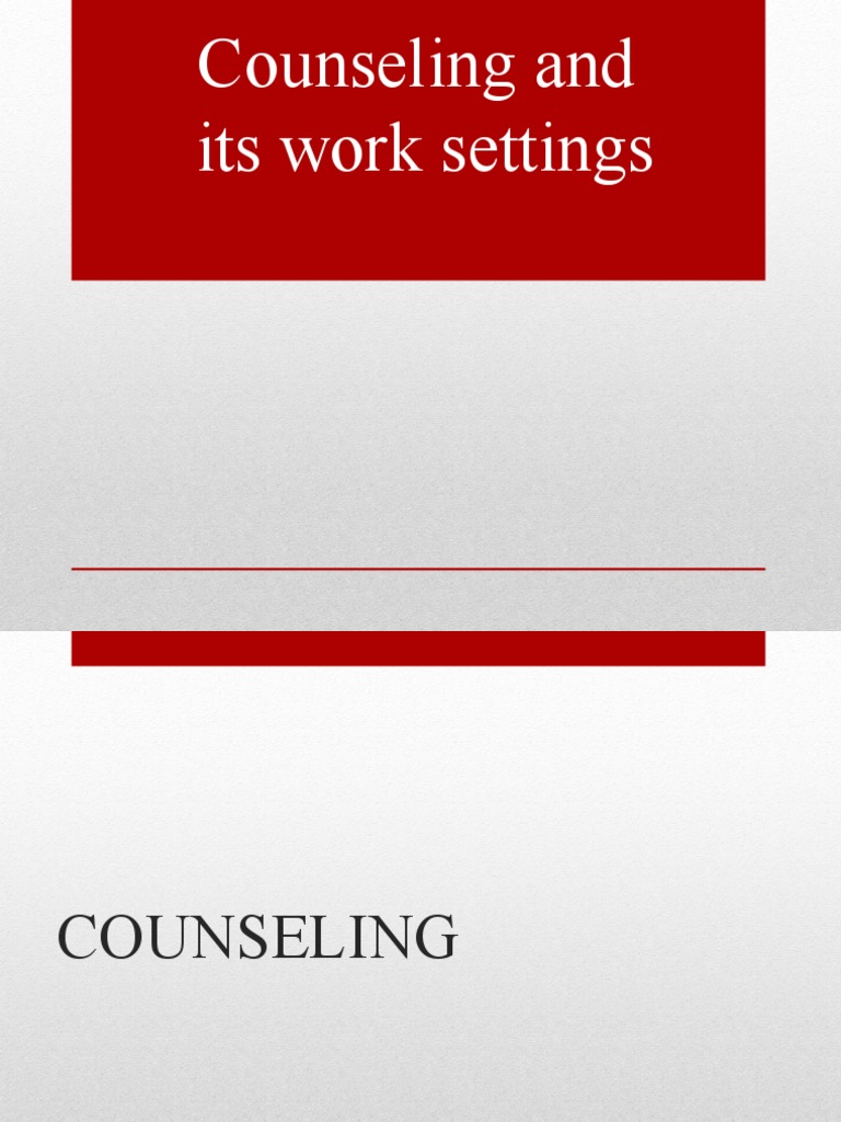 COUNSELING | PDF | Psychotherapy | Mental Disorder