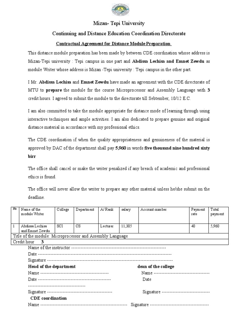 Module Agreement | PDF | Business