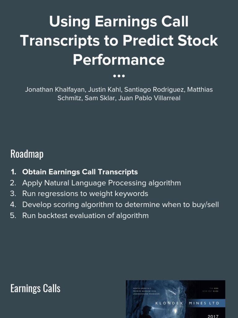Sentiment Analysis On Transcript Calls | PDF | Algorithms | Regression ...