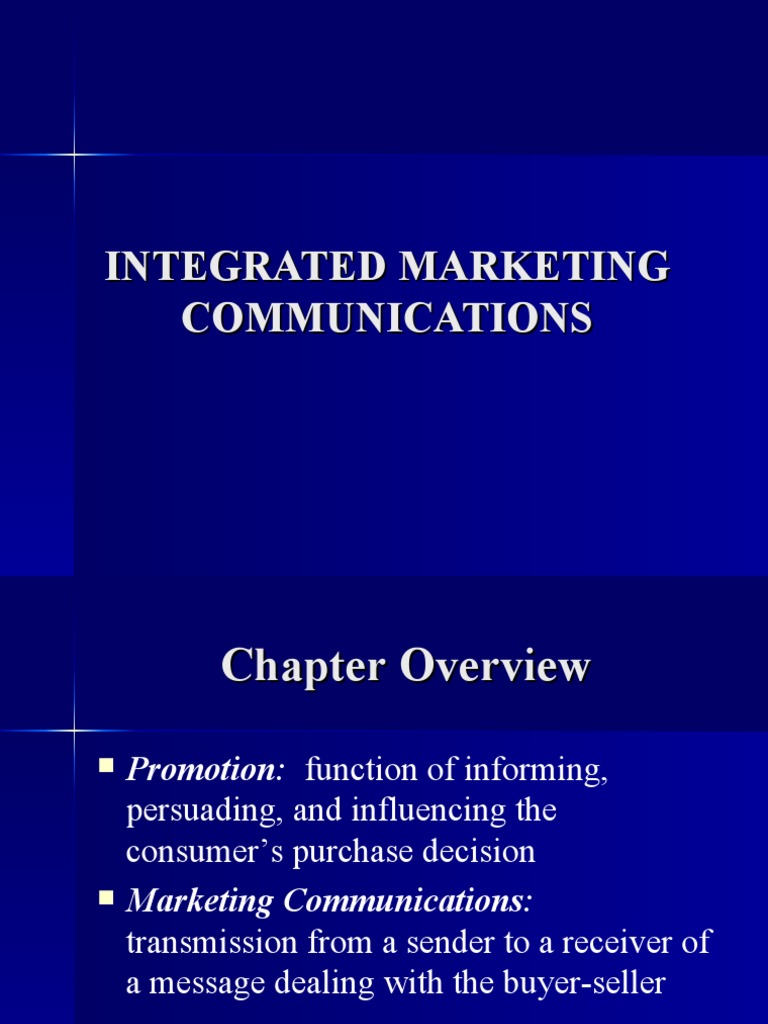 Integrated Marketing Communications | PDF | Sales | Marketing ...