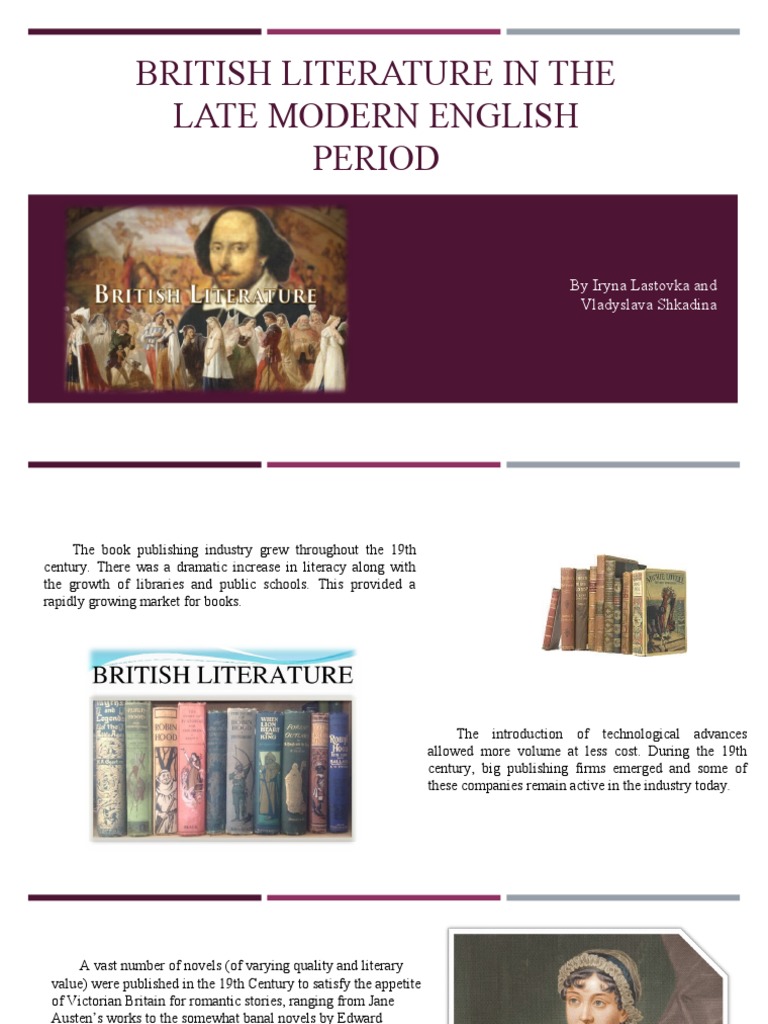 British Literature in The Late Modern English Period | PDF | British ...