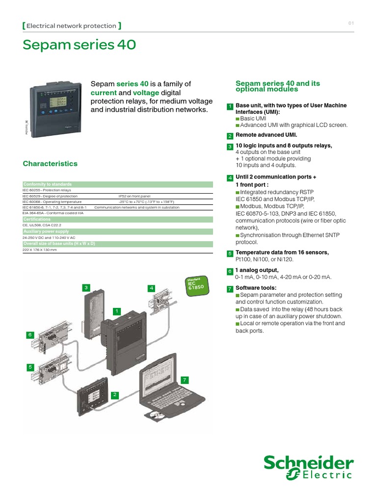 Sepam Series 40 - Data Sheet - SEPEDSEPAM40EN - 02-2011 | PDF ...