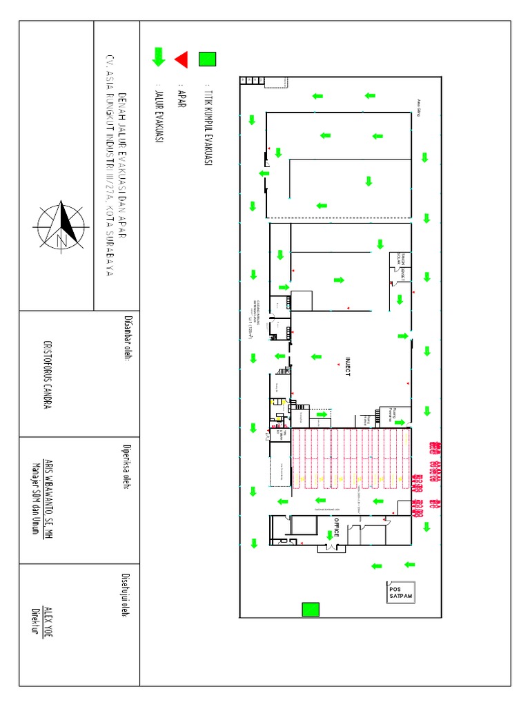 Layout Jalur Evakuasi Dan Apar New2 PDF | PDF