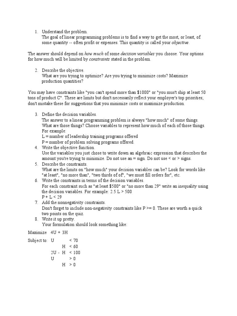 Understand The Problem | Download Free PDF | Mathematical Optimization ...