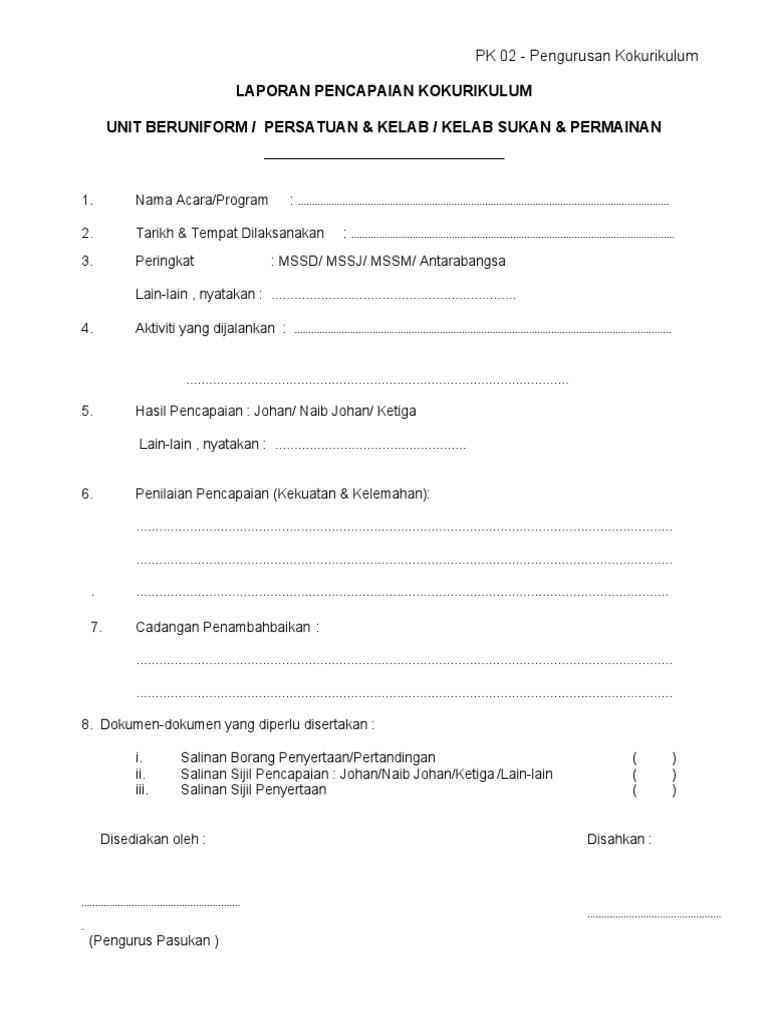 Borang PK 02 | PDF