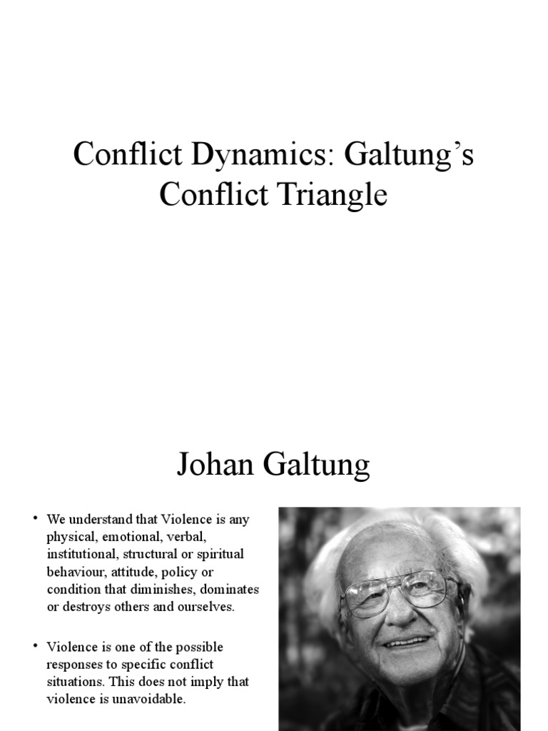 Galtung's Conflict Triangle Explained | PDF | Islamic State Of Iraq And ...