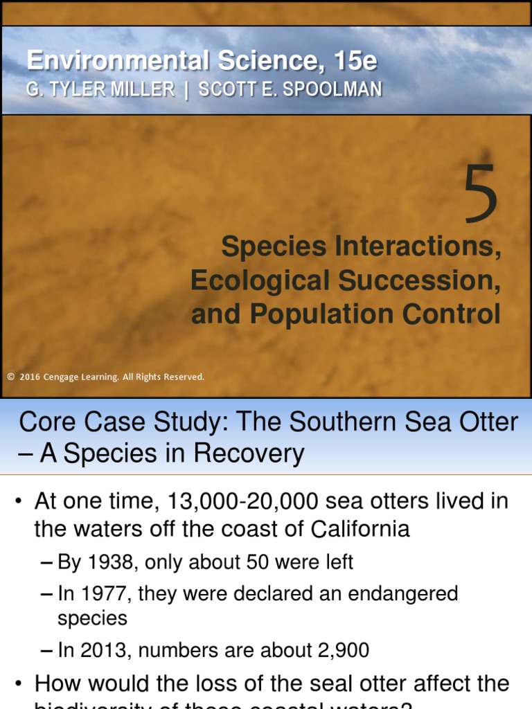 Species Interactions, Ecological Succession, and Population Control ...