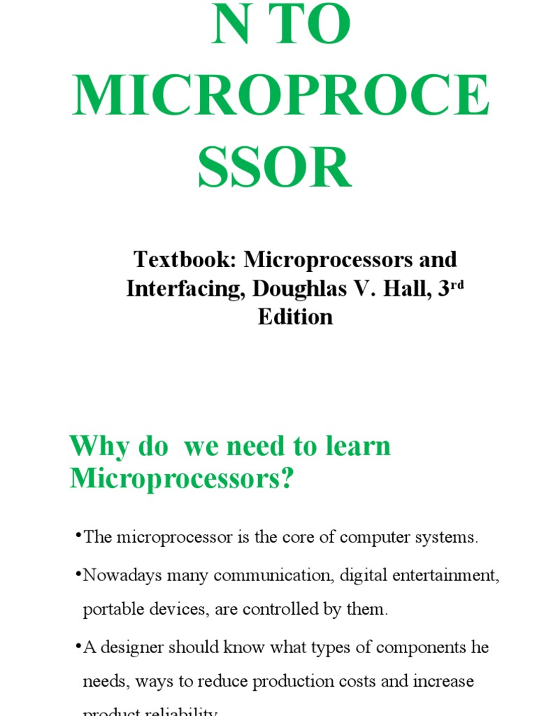 Introduction To Microprocessor | Download Free PDF | Central Processing ...