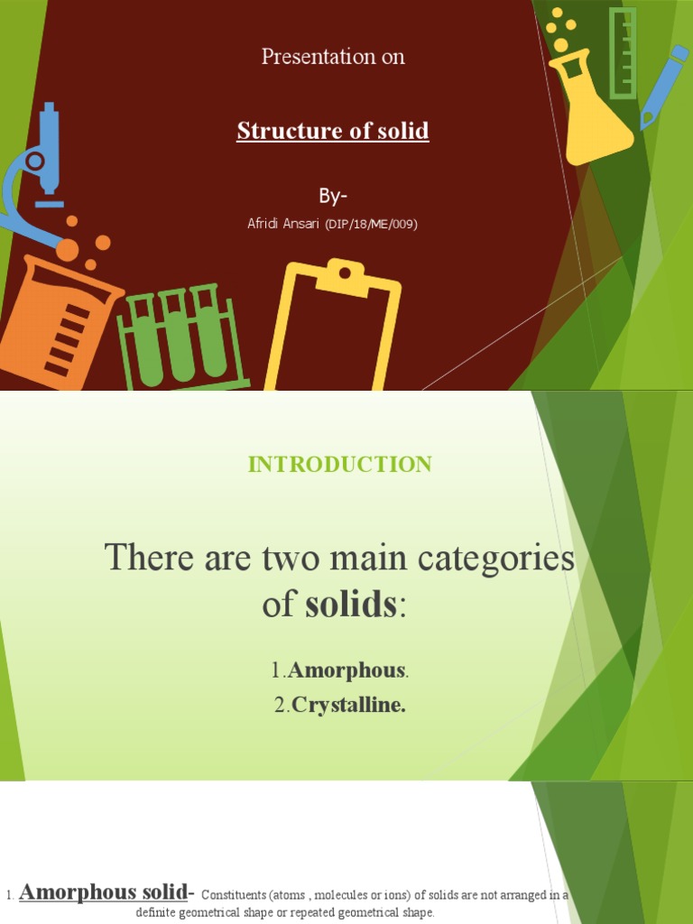 Structure of Solids | PDF | Crystal Structure | Crystal