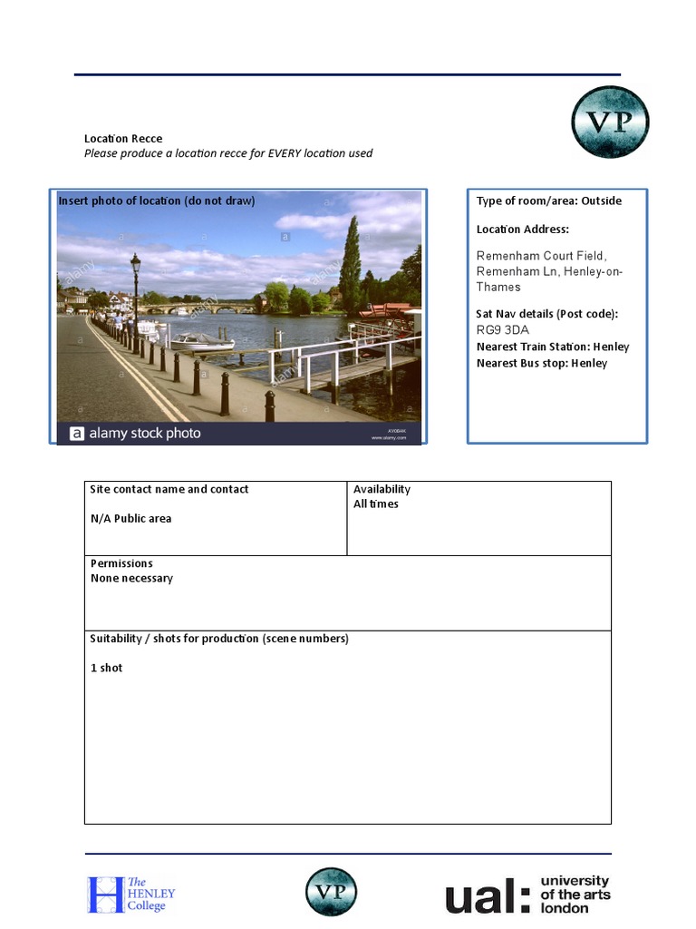 Location Recce Template | PDF