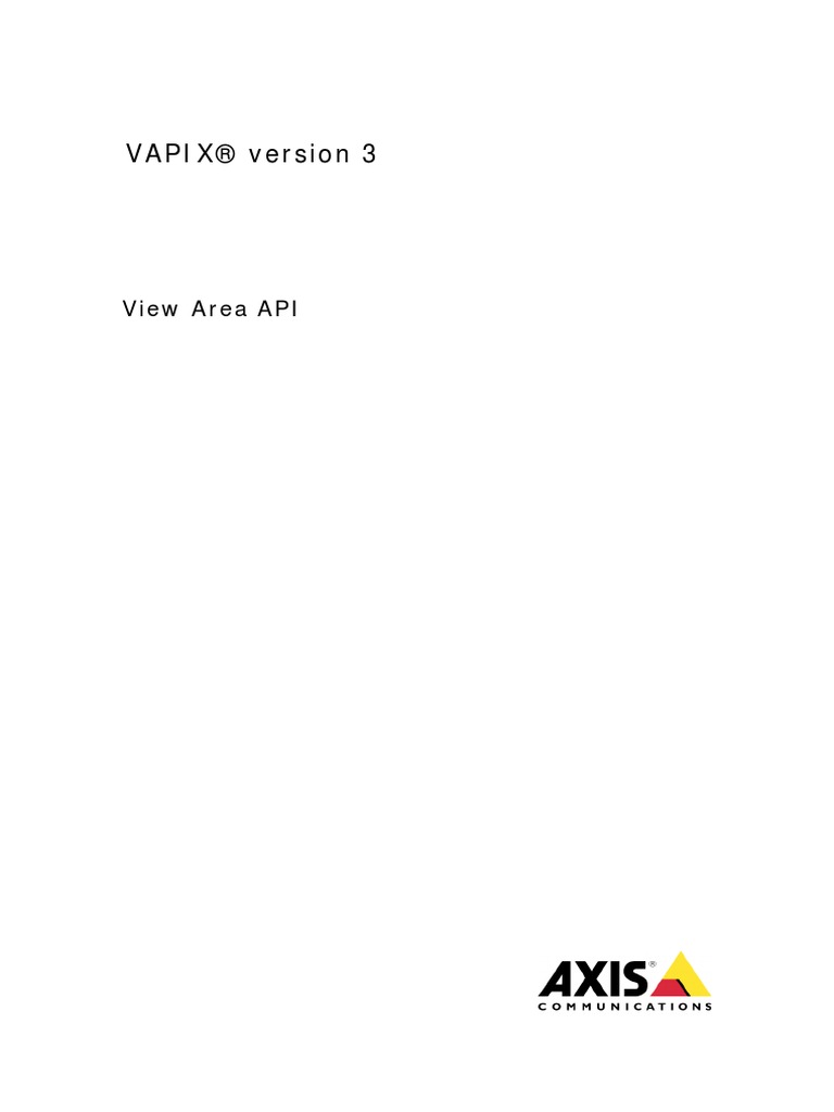VAPIX® Version 3: View Area API | PDF | Application Programming Interface | Copyright