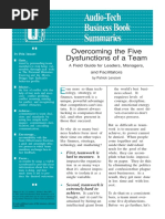 Facilitators Guide 5 Dysfunctions | PDF | Lecture | Goal