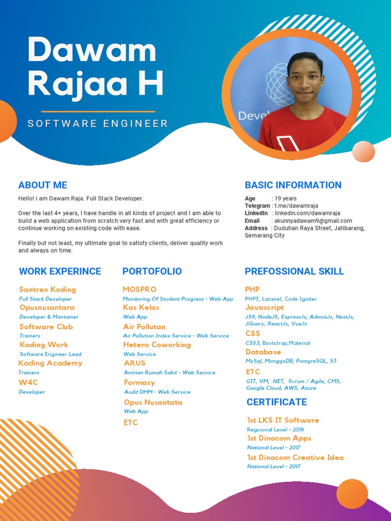 Dawam Rajaa H: Software Engineer | PDF | Web Application | Hypertext