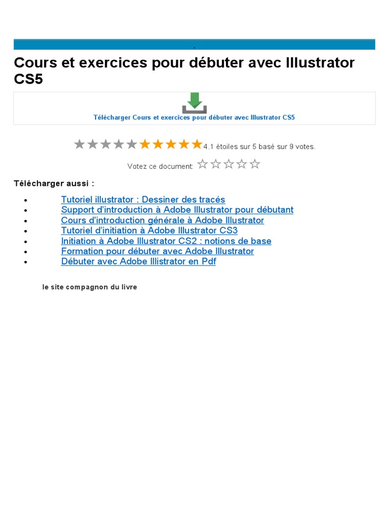 Cours Et Exercices Pour Débuter Avec Illustrator CS5 | PDF | Adobe Illustrator | Perspective ...