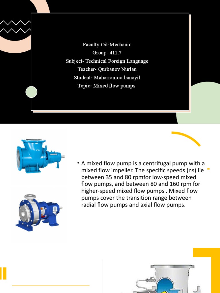 Presentation 1 | PDF | Pump | Continuum Mechanics