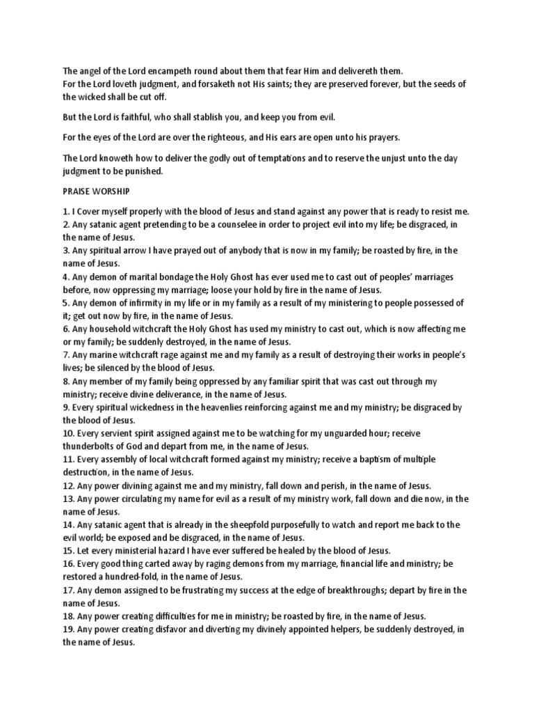 The Angel of The Lord Encampeth Round About Them That Fear Him and ...