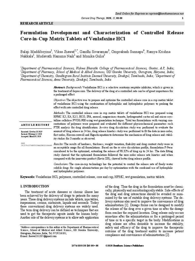 Core and Cup | PDF | Pharmaceutical Formulation | Tablet (Pharmacy)
