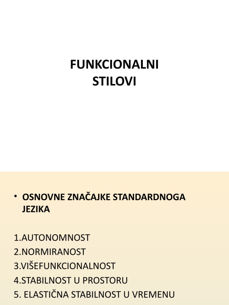 Funkcionalni Stilovi | PDF