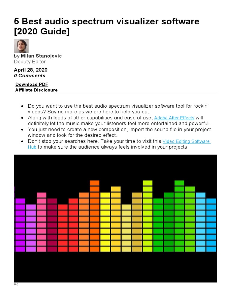 5 Best Audio Spectrum Visualizer Software Pdf Malware Computer Virus