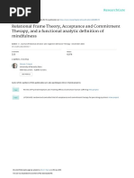 ACT Case Formulation Template v2.0 | PDF | Thought | Self