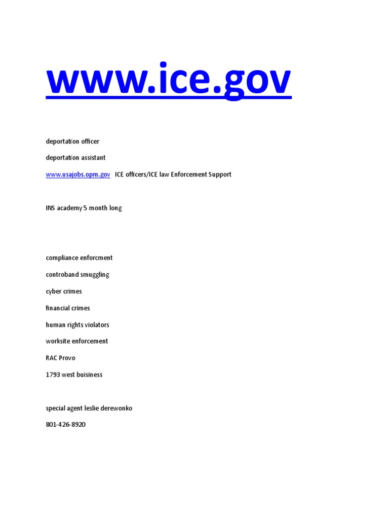 ICE Deportation Officer Roles & Training | PDF