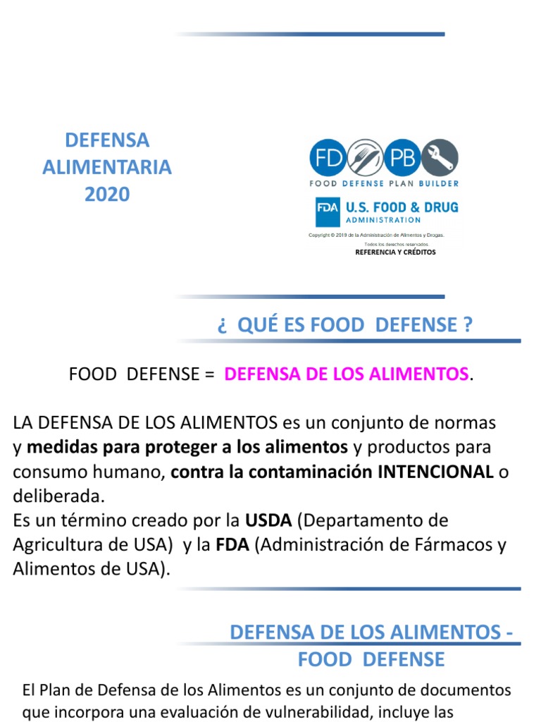 Defensa Alimentaria e Inocuidad | PDF | Análisis de Riesgo y Puntos ...