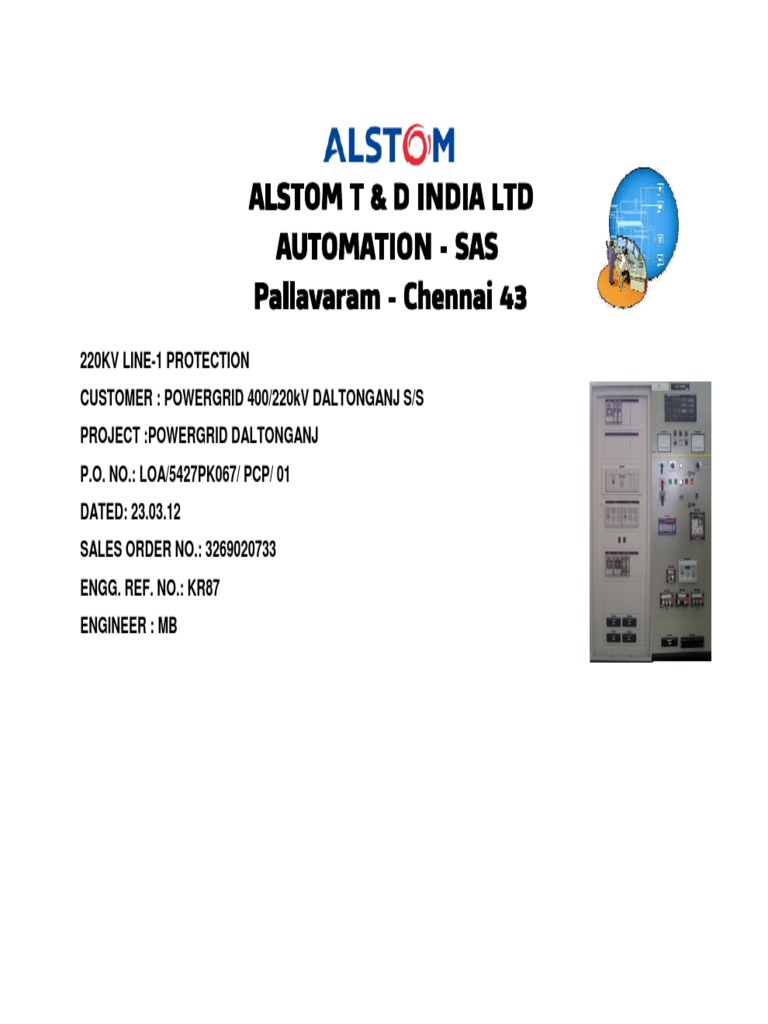 220kv Line Control & Protection Scheme PDF | Download Free PDF | Relay ...