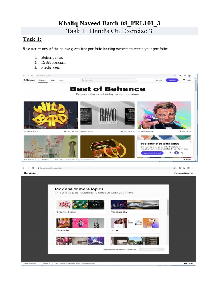 Khaliq Naveed Batch-08 - FRL Exercise 03 | PDF