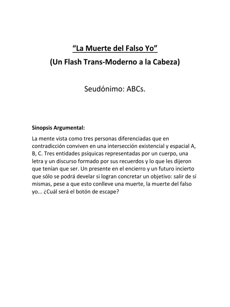 La Muerte Del Falso Yo PDF | PDF | Carné de identidad | Yo