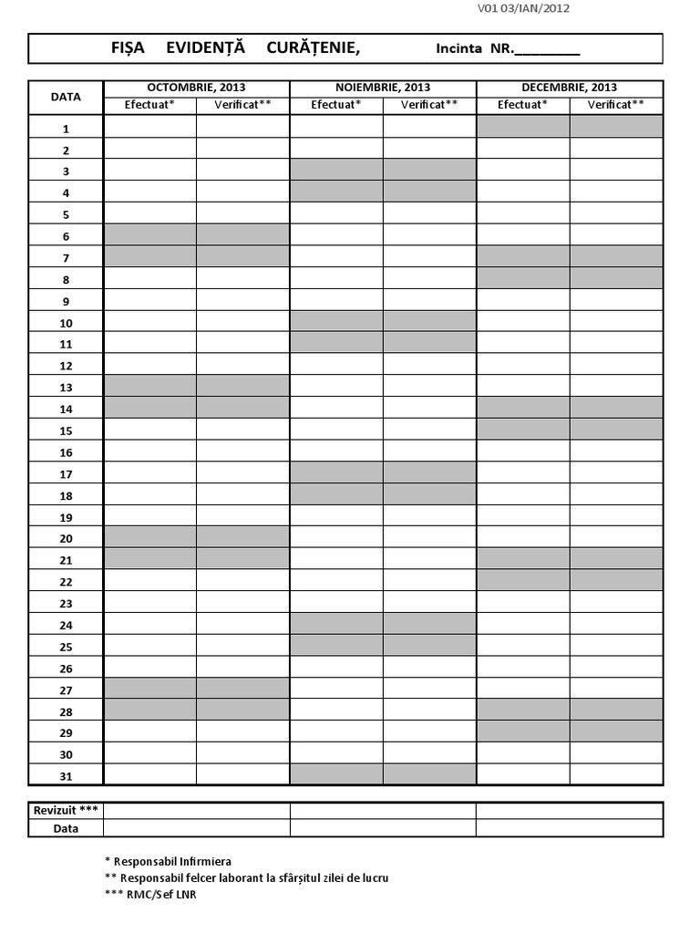 Fise Curatenie | PDF