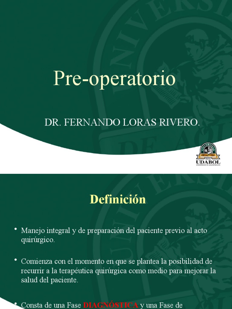 TEMA 8. - PREOPERATORIO y POSTOPERATORIO | Descargar gratis PDF | Cirugía | Enfermedades y ...
