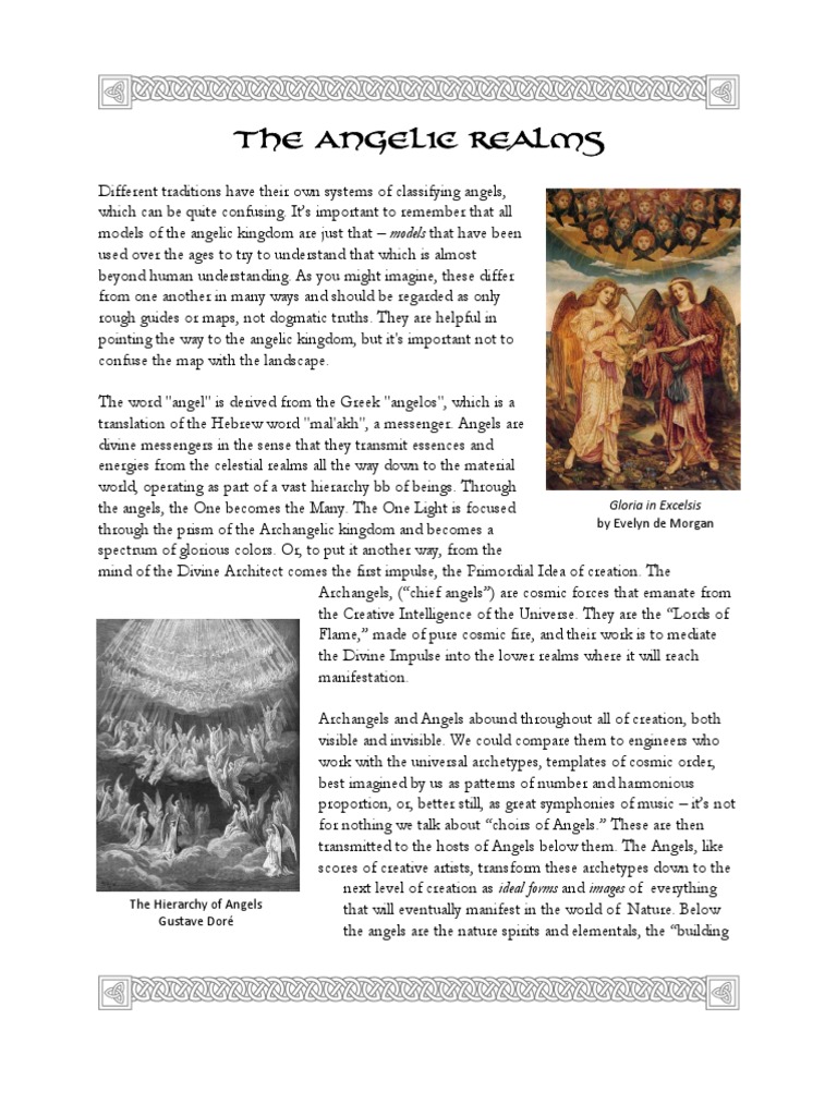 The Angelic Realms | PDF | Angel | Mythology
