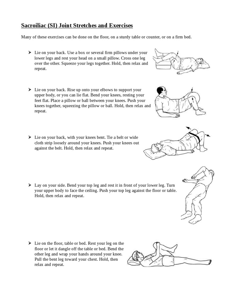 Sacroiliac Exercise Worksheet | PDF | Musculoskeletal System | Human ...