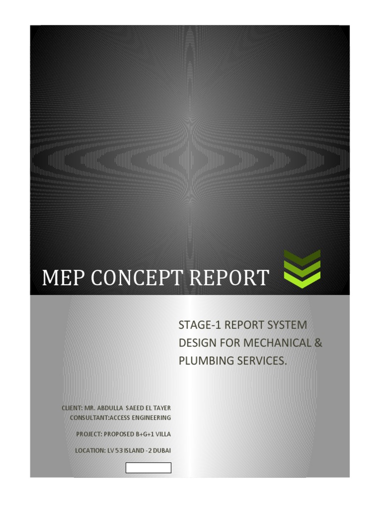 MEP Concept Report for Villa Project | PDF