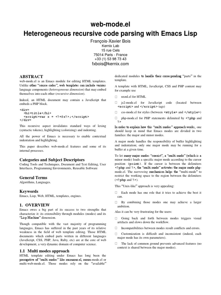 Els2014 Fxbois Web Mode El | PDF | Html Element | Html