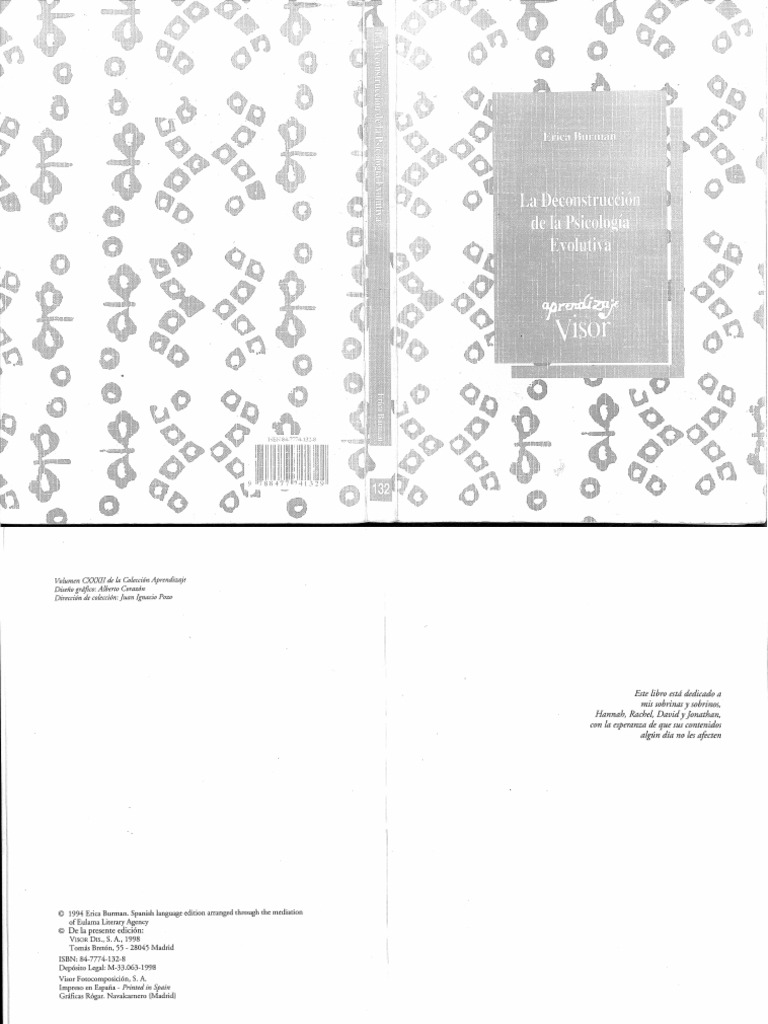 La Deconstrucción de La Psicología Evolutiva - Erica Burman | PDF