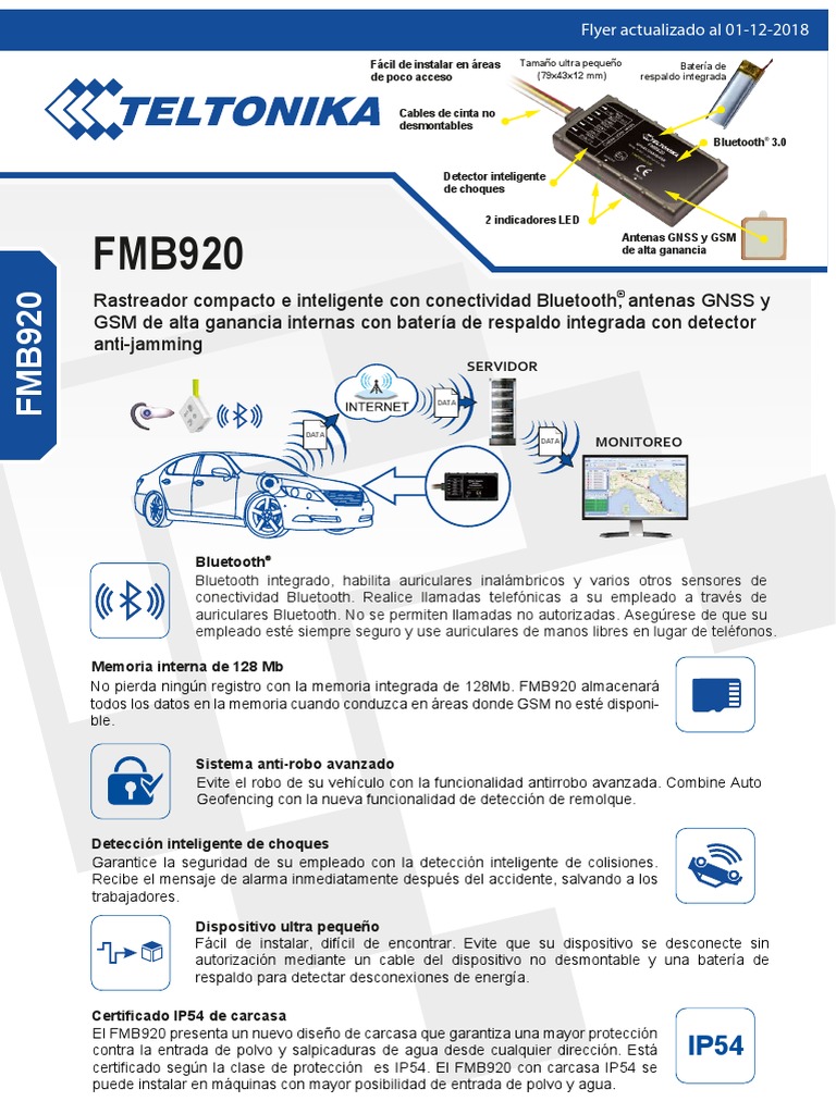 Manual de FMB920 (Original-Español) | PDF | Bluetooth | paquete general ...