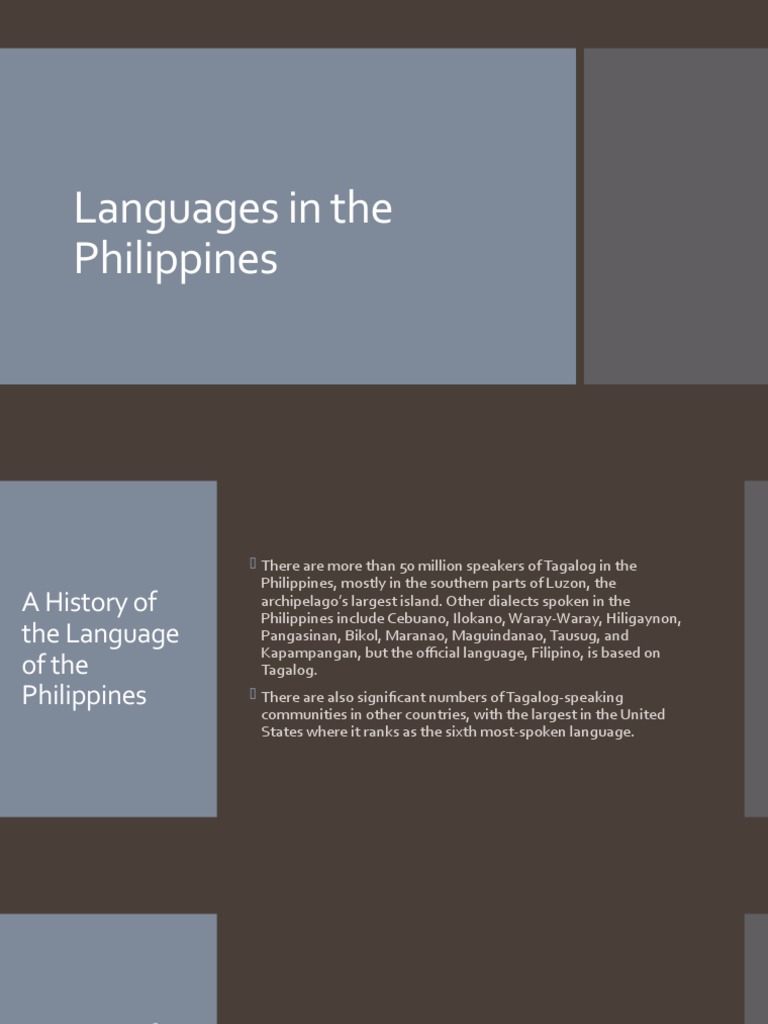 Overview of Languages in the Philippines | PDF | Tagalog Language | Dialect