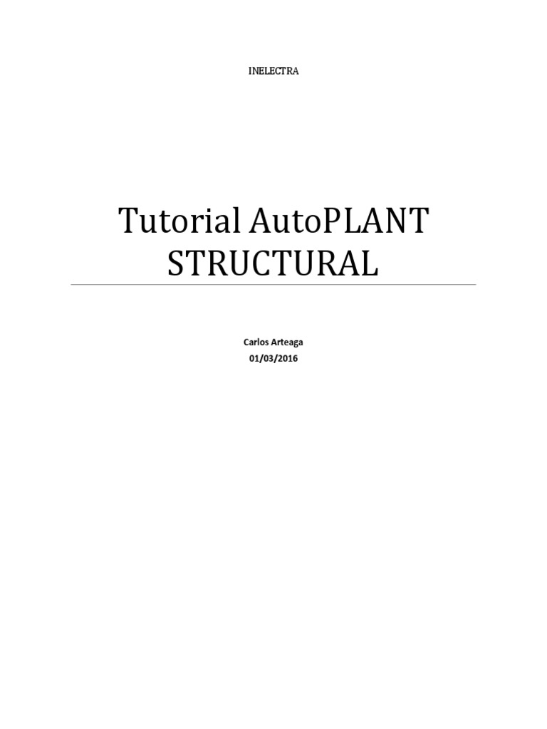 Tutorial AutoPlant Structural | PDF | Windows XP | Dibujo
