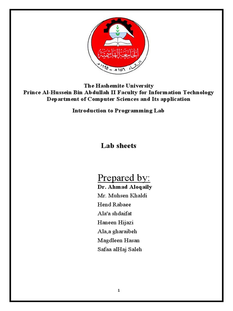 Prepared By:: Lab Sheets | PDF | Area | Integer (Computer Science)