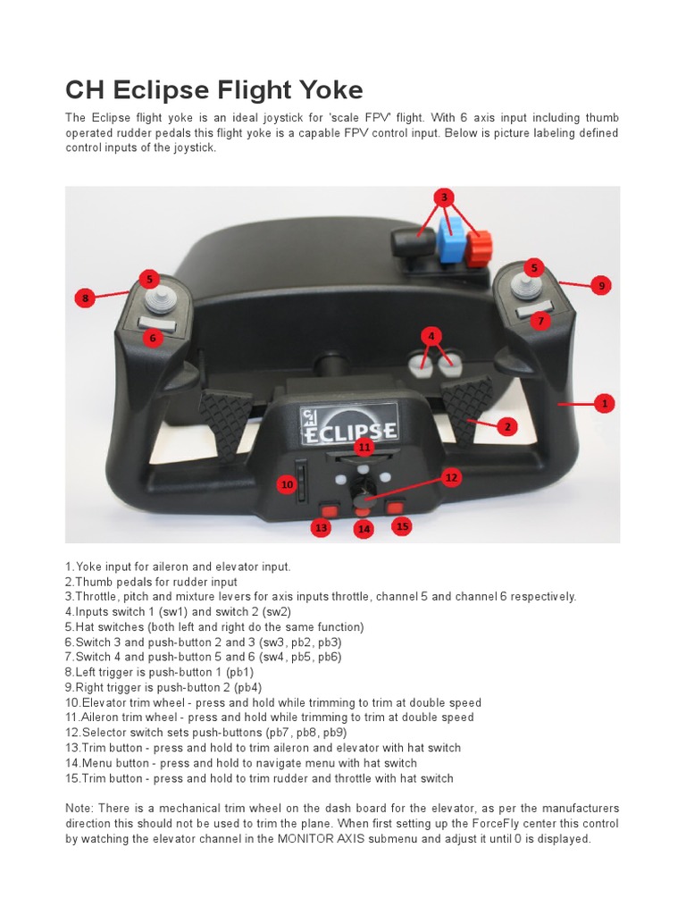 CH Eclipse Flight Yoke | PDF