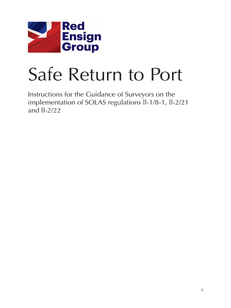 Safe Return to Port Guidelines | PDF | Ships | Navigation