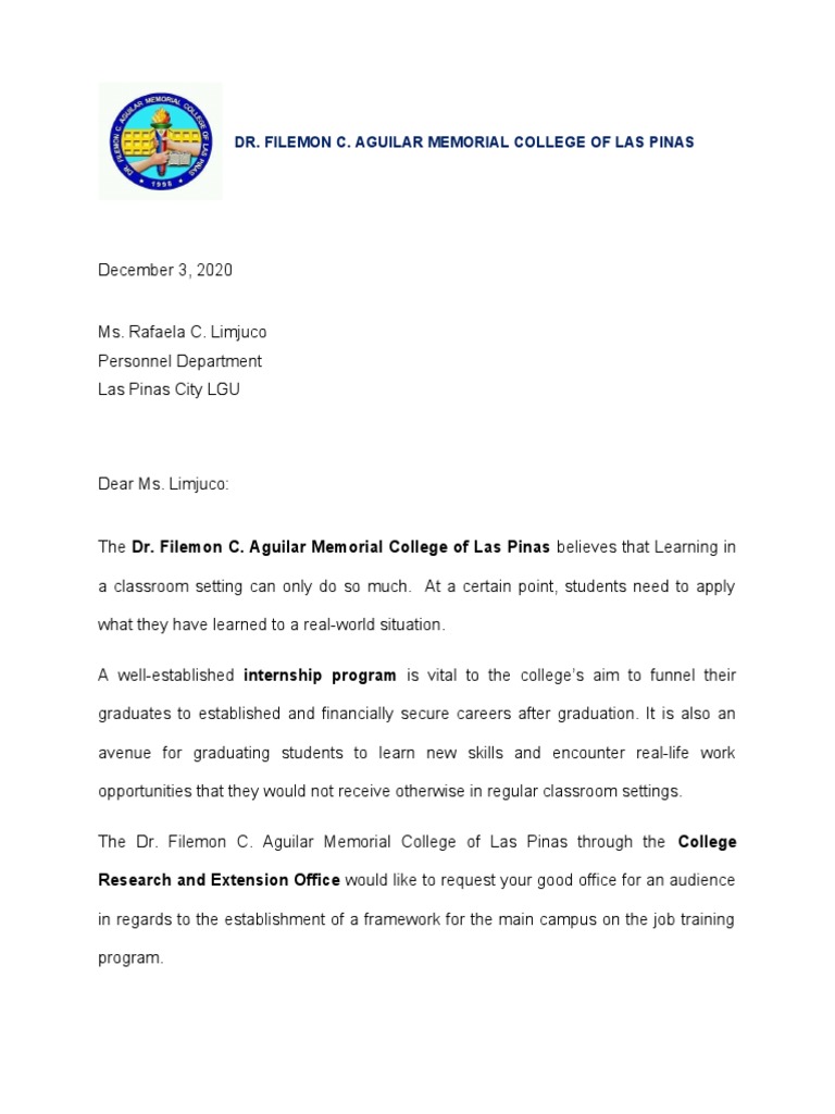 Dr. Filemon C. Aguilar Memorial College of Las Pinas | PDF